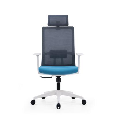 China Height Adjustable White Mesh Ergonomic Manager Computer Executive Chair from FOSHAN for sale