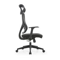 China Comfortable Black Fabric Mesh Office Chair with Adjustable Height and Swivel Wheels for sale