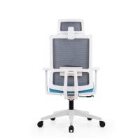 China Office Desk Swivel Fabric White Manager Chair with Mesh Backrest 580*640*1150-1250mm for sale