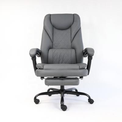China Executive Chair with Footrest Anji Manufactures Comfortable PU Leather Swivel Chair for sale