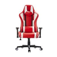 China Comfortable E-sports Chair Revolving Professional White PU Leather Racing Gaming Chair for sale