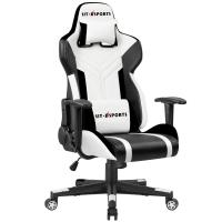 China Comfortable White PU Leather Racing Gaming Chair for Professional E-sports Performance for sale