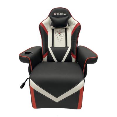 China White Racing Style PU Leather Ergonomic Seat Swivel Gaming Sofa for Office for sale