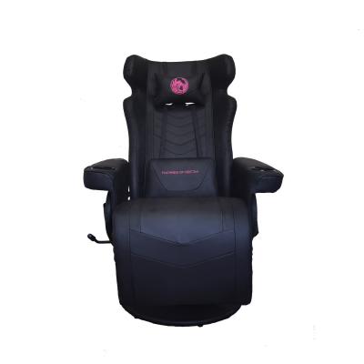 China Office Gaming Chair with Cup Holder and Bluetooth Speakers in Racing Style PU Leather for sale