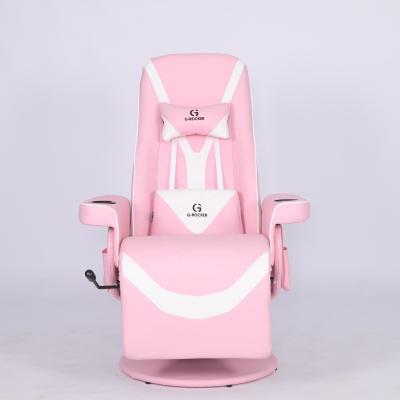 China Pink Racing Style Luxury Gaming Chair With Cup Holder Computer Gaming Chair for sale