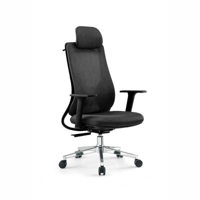 China Adjustable Headrest Office Manager Chair Ergonomic Office Chair With Stainless Steel Backrest for sale