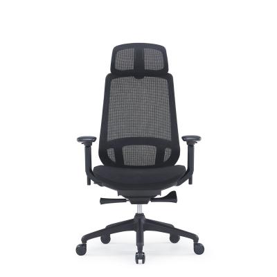 China OEM Accepted High Back Ergonomic Computer Chair 4D Adjustable Luxury Mesh Swivel Executive Manager Office Chair With Headrest for sale