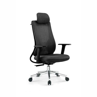 China Luxury Adjustable Executive Office Chair Ergonomic Swivel Work Computer Mesh Fabric Antique Foam Design With Metal Aluminum for sale