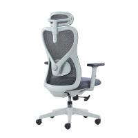 China Luxury Comfortable Swivel Office Chair Modern Ergonomic Grey Frame Mesh Executive Chair 2D Adjustable Headrest Revolving Chair for sale