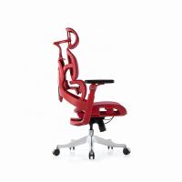China Modern Wholesale High-end Comfortable Manager Full Mesh Red Color Luxury Office Executive Ergonomic Chair Lumbar Support &6D Arm for sale