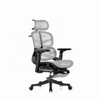 China Luxury Sillas De Oficina Headrest Executive Swivel Ergonomic Office Chairs High Back Full Mesh Grey Computer Chair 6D Armrest for sale