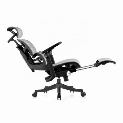 China Luxury Sillas De Oficina Headrest Executive Swivel Ergonomic Office Chairs High Back Full Mesh Grey Computer Chair 6D Armrest for sale