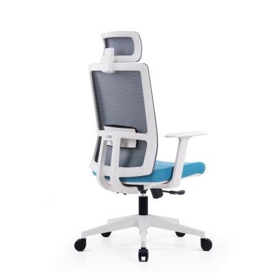 China FOSHAN Manufacturer Height Adjustable Manager Computer Executive White Mesh Ergonomic Office Chair Cadeira De Escritorio Gerente for sale