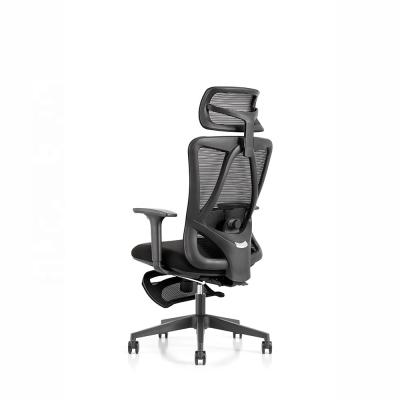 China High Quality Ergonomic Reclining Revolving Chair With Footrest Mesh Office Recliner Chair Gerente Cadeira Free Sample Shipping for sale