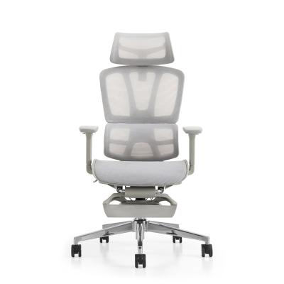 China Ergonomic Modern Office Chair Comfortable Best Ergonomic Full Mesh Double Back Swivel Aluminum Revolving Chair High Swivel Chair for sale