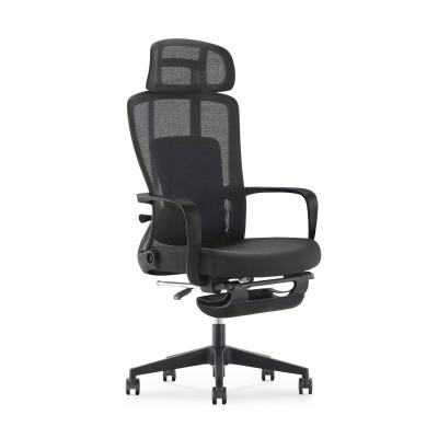 China Wholesale Cheap Modern and High Quality High Back Fabric Swivel Home Manager Mesh Executive Office Ergonomic Chair With Footrest for sale