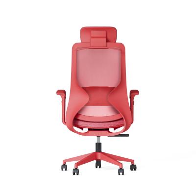 China High Back Red Executive Reclining Office Chair With Lumbar Support For Manager for sale