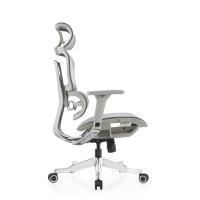 China Customizable Ergonomic Office Executive Chair Aluminium Base Modern Fabric Mesh Office Chair for sale