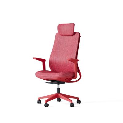 China Red Mesh Fabric Ergonomic Office Executive Chair Special Armrest Design Offering Comfortable Seat Cushion Adjustable Height and Tilt Lock for Enhanced Work Efficiency for sale