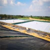 China 0.75mm 1.0mm HDPE Geomembrane Pond Liner for Biofloc Tank Customizable and Waterproof for sale
