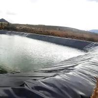 China Shrimp Fish Farm Pond Liner HDPE Geomembrane 0.5mm 0.75mm 1mm Water Resistant Design for sale