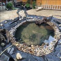 China 45 Mil HDPE Geomembrane Pond Liner for Fish Farming in Philippines Chemical Resistant for sale