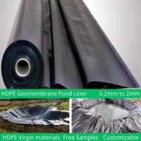 China 0.75mm 1mm HDPE Geomembrane for Landscaping and Fish Farming Impervious Pond Lining for sale