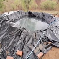 China 1m-8m Width Green HDPE Geomembrane for Reinforced Anti-seepage Fish Pool Pond Liners for sale