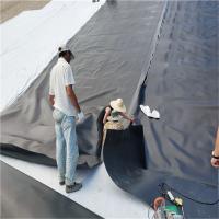 China 1mm HDPE Geomembrane for Fish Farm Pond Liner Dam Liner Landfill Liner Width 1m-10m for sale
