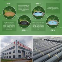 China 1m-8m Width HDPE Geomembrane Pond Liners for Fish Shrimp Farm Black White Green Blue for sale