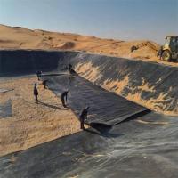 China 300 micron 500 micron 750 micron HDPE Geomembrane Fish Pond Liner Reservoir Liner with 1 for sale