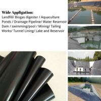 China Plastic Polyethylene 500 Micron 750 Micron HDPE Geomembrane Pond Liner Reservoir Liner for sale