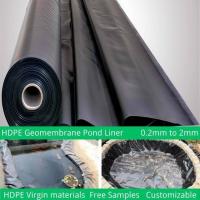 China Plastic Polyethylene 500 Micron 750 Micron HDPE Geomembrane Pond Liner Reservoir Liner for sale