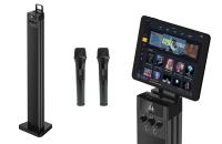 China Outdoor home use Tower Speaker Professional Karaoke Speaker Portable Theater Sound System Active Power microphone in with OPT for sale