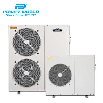 China Power World Automatic Electric Hot Water Heater cooling heating DC inverter hot water heat pump system for sale