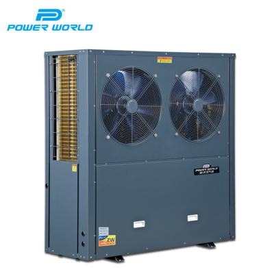 China Strainless Steel Swimming Pool Air Source Heat Pump In Black for sale
