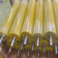 China 3000m/Min Silicon Rubber Coated Steel Rollers 13000mm Rubber Covered Conveyor Rollers for sale