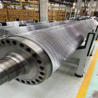 China Tungsten Carbide Coated Corrugated Roller 48CrMo Alloy Steel Industrial Roller for sale