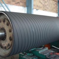 China Grooved Press Roller PU Rubber Covered Roller For Paper Making Machine for sale