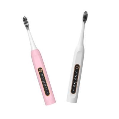 China Food Grade ABS Sonic Rechargeable Electric Toothbrush Ultrasonic Tooth Cleaner Type C for sale