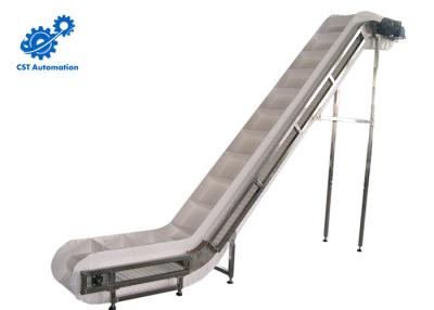 China Automated PU Inclined Belt Conveyor Systems 1500mm * 600mm * 900mm for sale