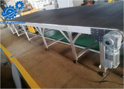 China Black PVC Belt Automated Conveyor Systems In 40mm * 40mm Aluminium Profile for sale