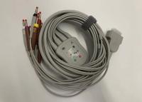China Grey 10 Lead ECG Cable With 15 Pins US Standard Banana Connector 4.0 for sale