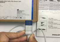 China Phlip M1196A ECG Replacement Parts , Finger Clip Sensor 3M With 8 PIN Connector for sale