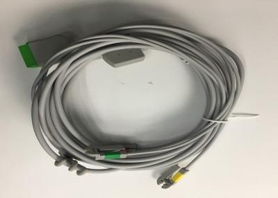 China Multi Link ECG Replacement Parts Cable 3 Lead With Integrated Grabber Lead Wire 3.6M for sale