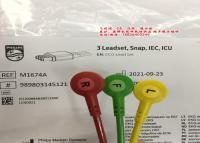 China M1674A ECG Lead Set Cable 3 Lead IEC ICU 1M For Medical Equipment for sale