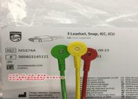China M1674A ECG Lead Set Cable 3 Lead IEC ICU 1M For Medical Equipment for sale