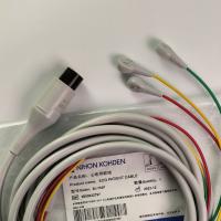 China BJ-753P NIHON KOHDEN Heart Conductivity Wire Black Round Head 6 Pin Three Lead European Standard Button for sale