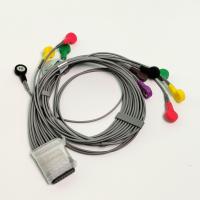 China Original Dynamic Holter ECG Lead Wire 12 Lead Button Type REF EL10NISH01 IPN 01.57.471450 for sale