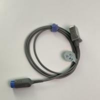 China REF SHEC3 Blood Oxygen Extension Cable 2M Blue Round Head Single Slot 7 Pin L 2.0 Meters for sale